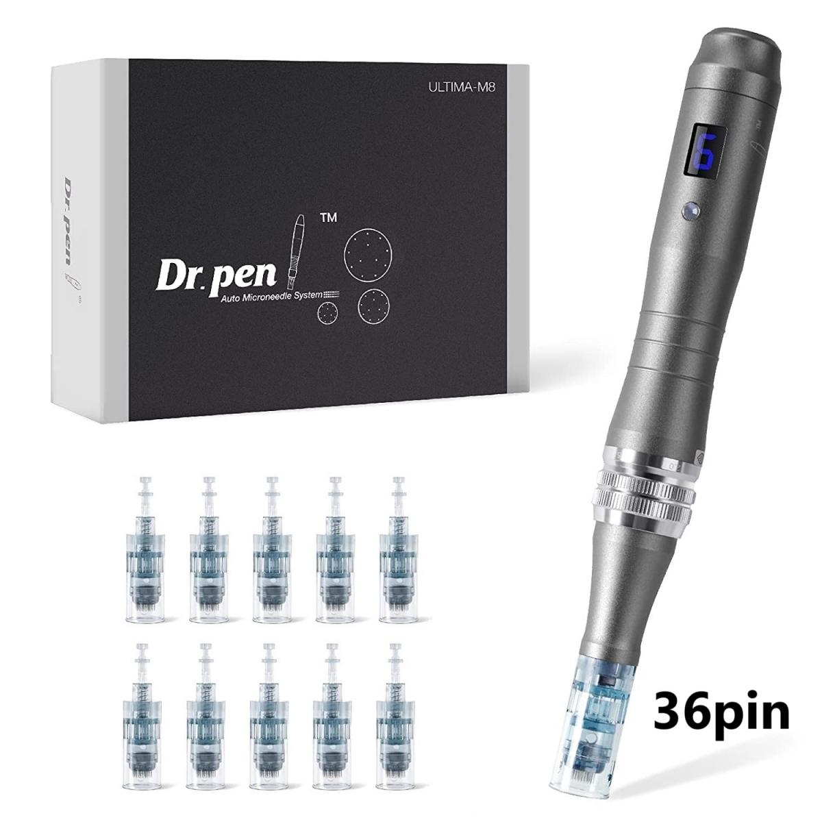 Elleinbeauty Dr. Pen M8 Electric Microneedling Dermapen, with 10pcs 36pin Cartridges